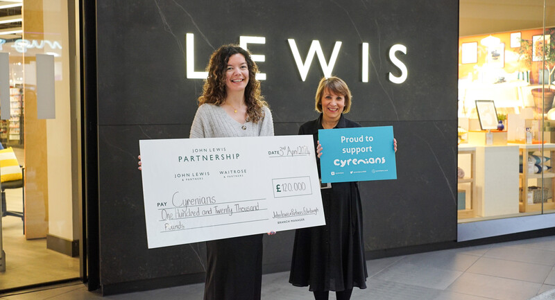 Cyrenians awarded £120,000 by The John Lewis Partnership Foundation